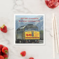 Railroad Train Paper Napkins, 50th Birthday Custom Napkins | Zazzle