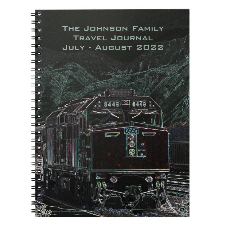 Railroad Train Travel Log Journal | Zazzle
