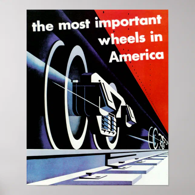 Railroads-Most Important Wheels in America Poster | Zazzle