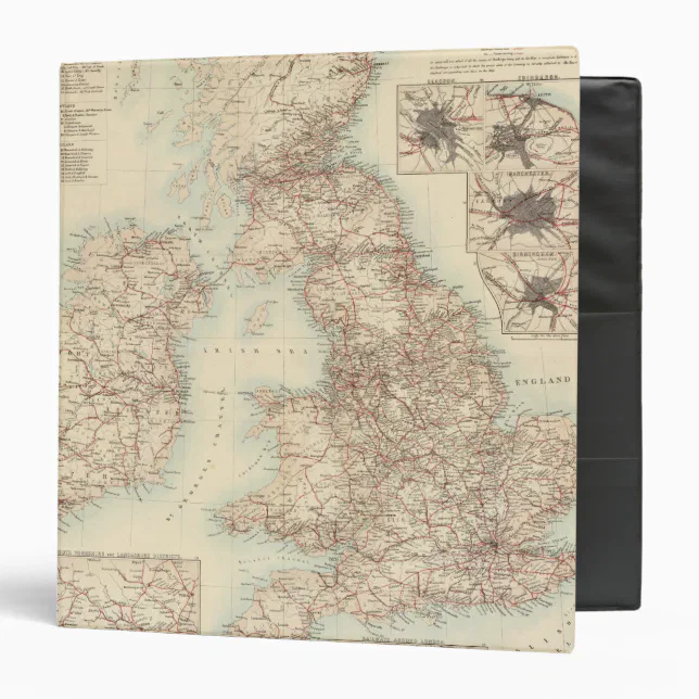 Railway Map of the British Isles Binder | Zazzle