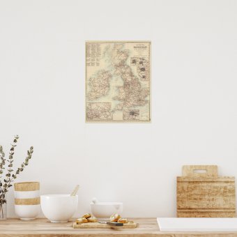 Railway Map of the British Isles Poster | Zazzle