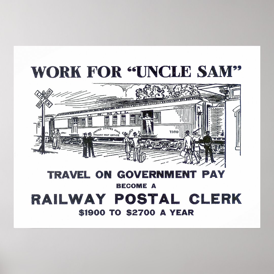 Railway Postal Clerk Print 1926 | Zazzle