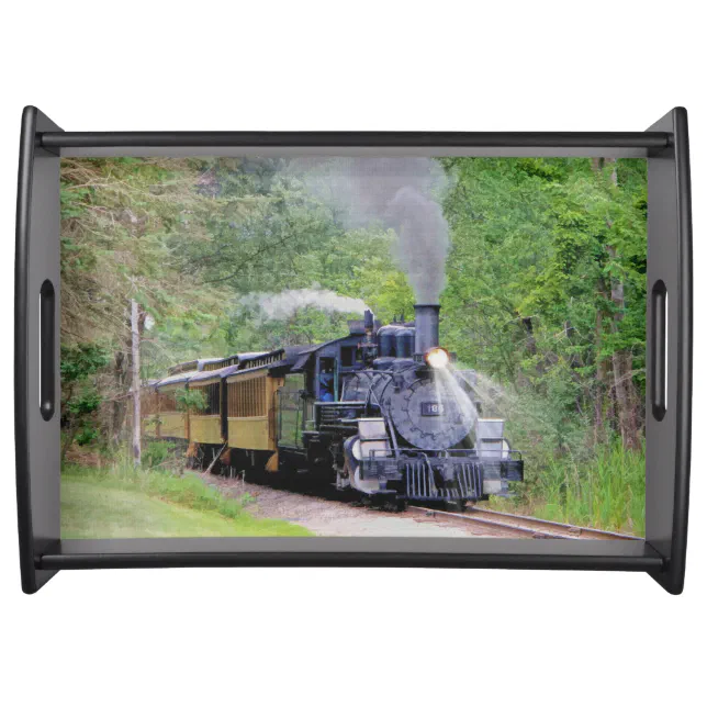Railway Steam Train for Trainspotters Art Serving Tray | Zazzle