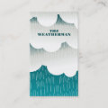 Rain and Clouds Design, Meteorologist Business Card | Zazzle