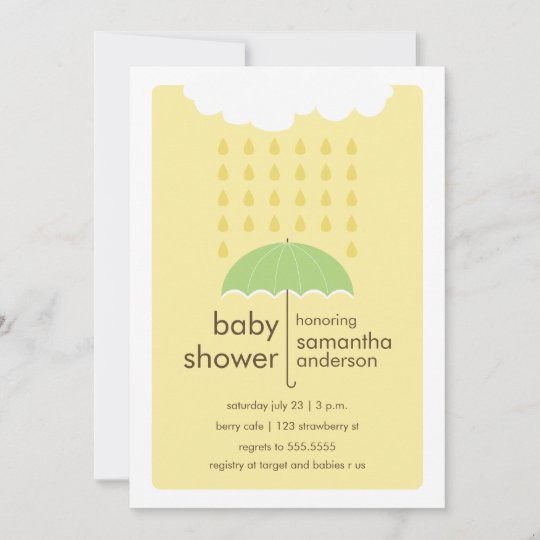 Rain Drops Baby Shower Invitation - Gender Neutral | Zazzle.com