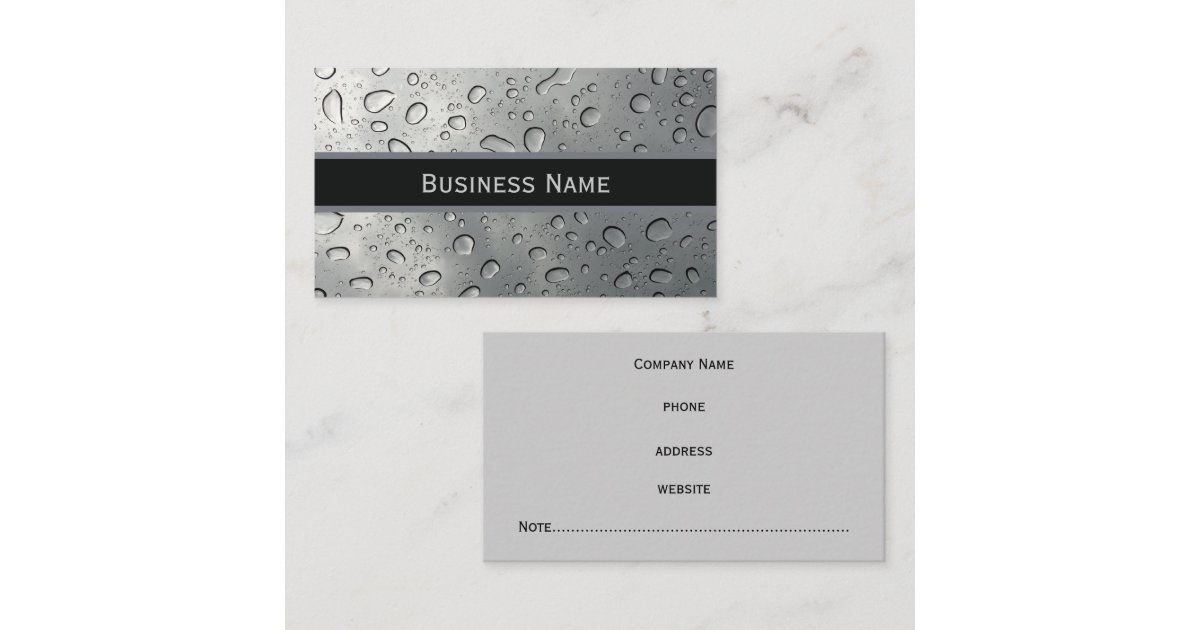 Rain Drops Business Card | Zazzle