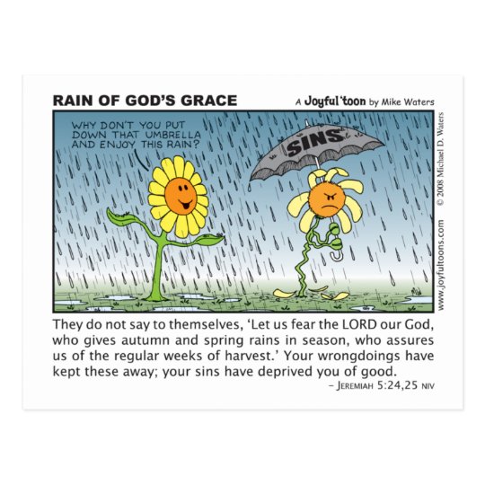 Rain of God's Grace postcard | Zazzle.com