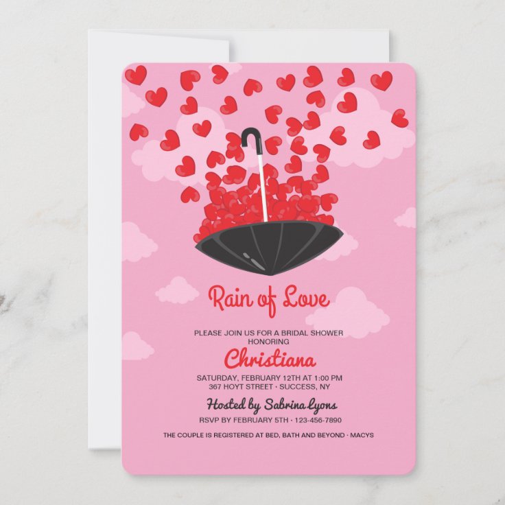 Rain of Love Shower Invitation | Zazzle
