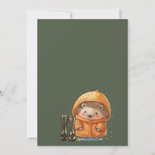 Rain or Shine Spring or Fall Woodland Birthday Invitation | Zazzle