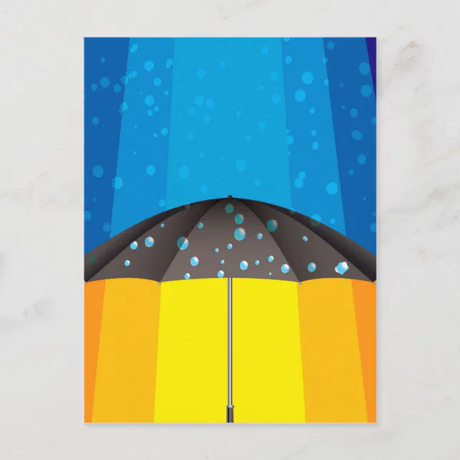 Rain storm on a sunny day postcard | Zazzle