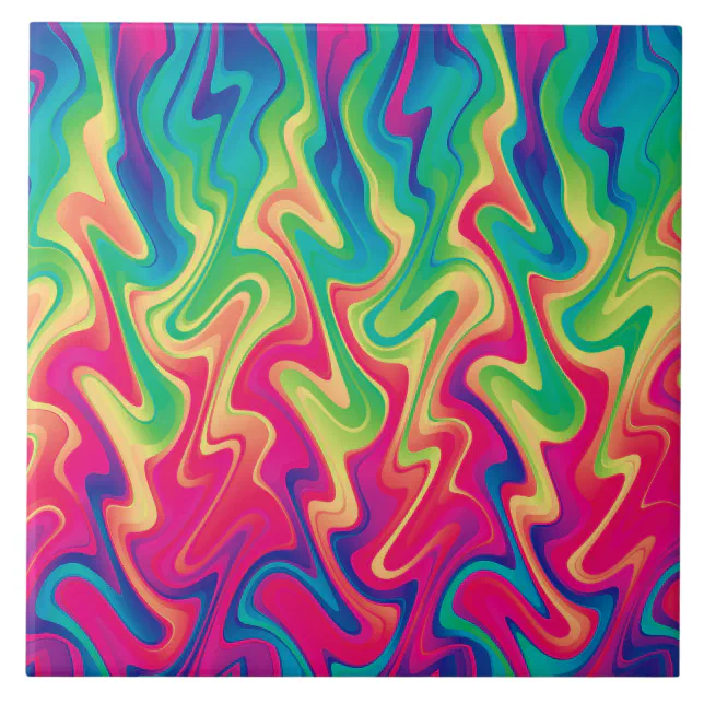 Rainbow 21 ceramic tile | Zazzle