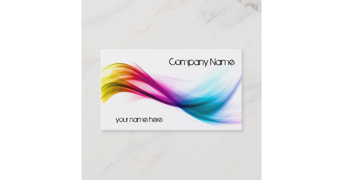 Rainbow abstract background business card | Zazzle