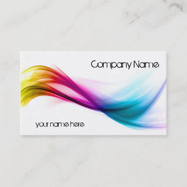 Rainbow abstract background business card | Zazzle
