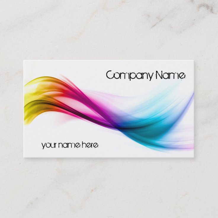 Rainbow abstract background business card | Zazzle