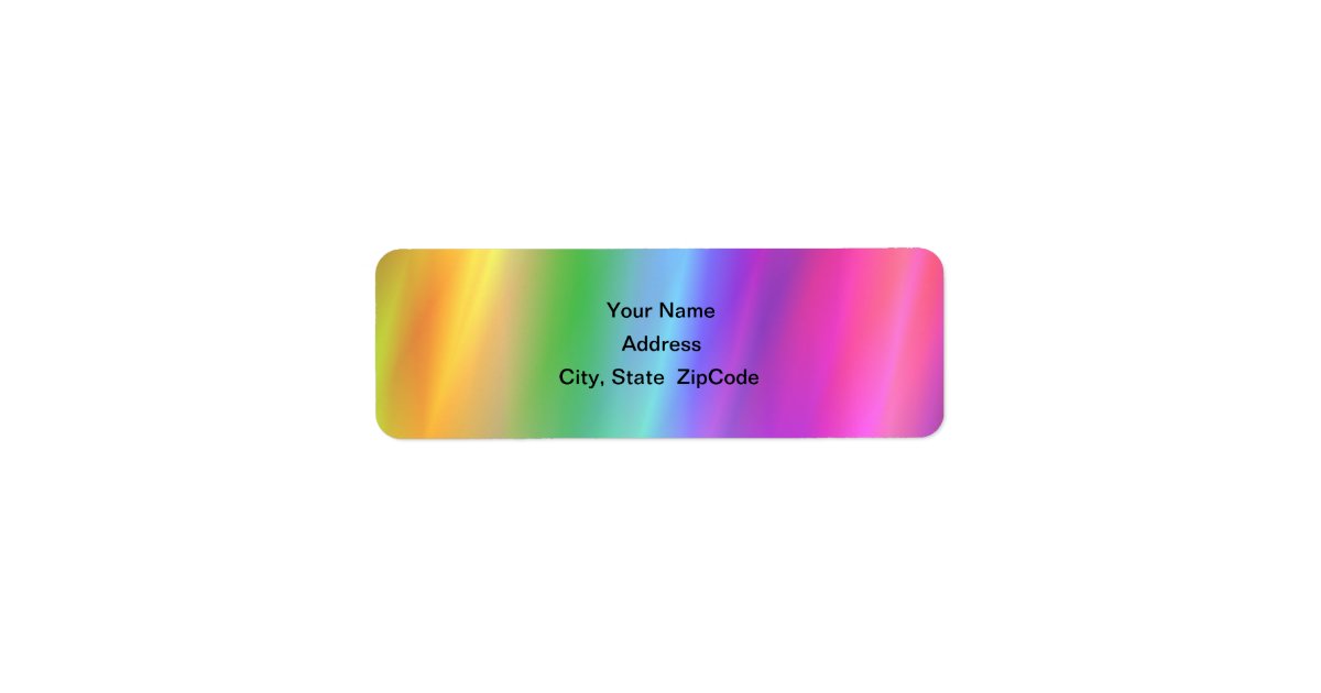 Rainbow Address Label | Zazzle