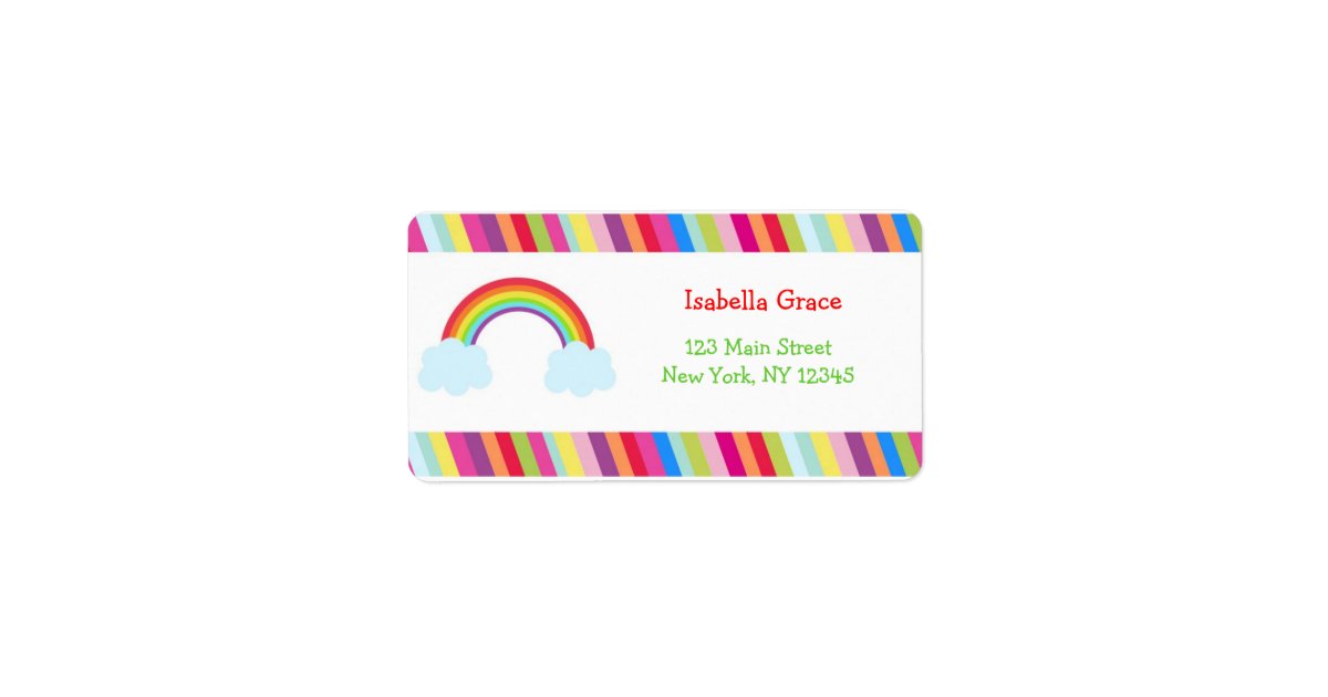 Rainbow Address Labels | Zazzle