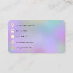 Rainbow and Gold Balloons Event Industry QR Code Business Card | Zazzle
