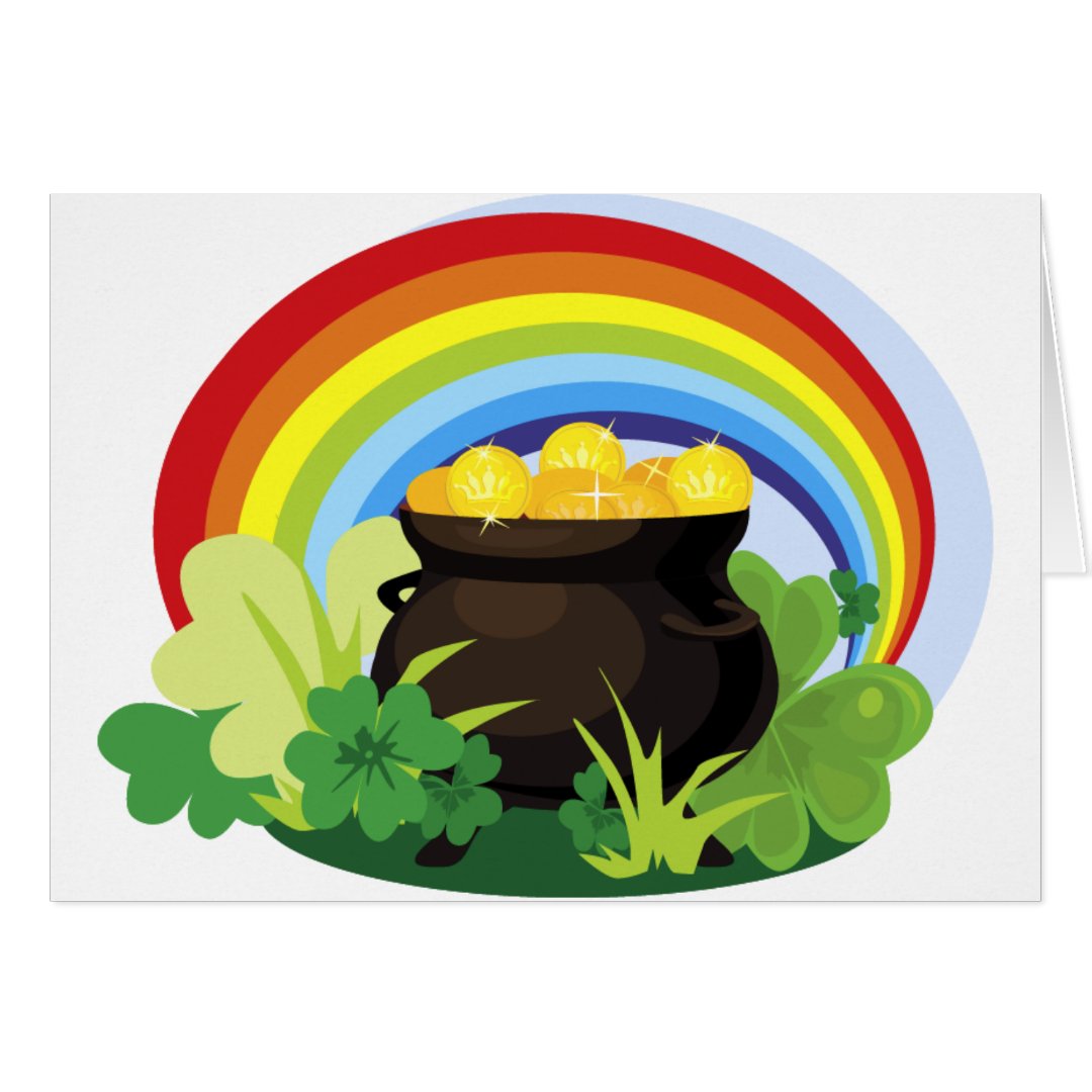 Rainbow And Pot Of Gold | Zazzle