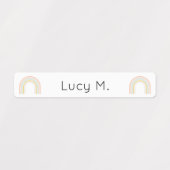 Rainbow and Sunshine Waterproof Kids' Labels | Zazzle