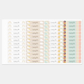 Rainbow and Sunshine Waterproof Kids' Labels | Zazzle