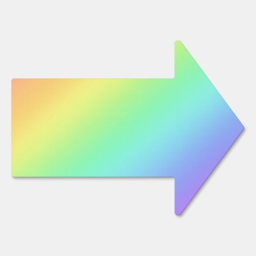 Rainbow Arrow Lawn Sign | Zazzle