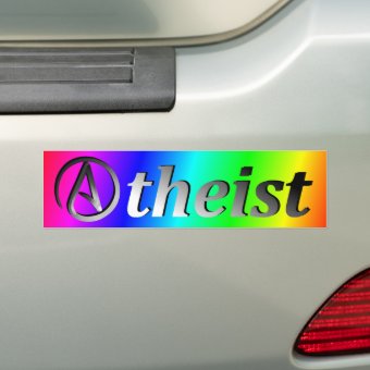 Rainbow Atheist Flag Bumper Sticker | Zazzle