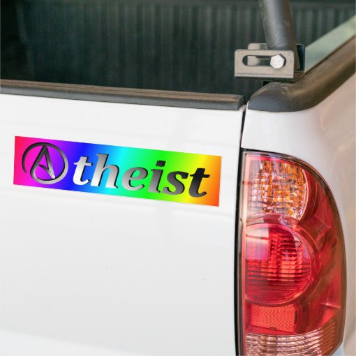 Rainbow Atheist Flag Bumper Sticker | Zazzle