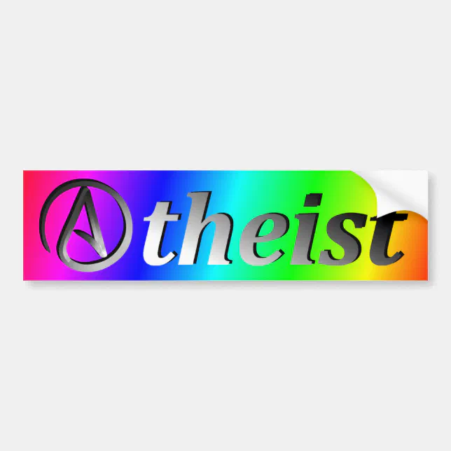 Rainbow Atheist Flag Bumper Sticker | Zazzle