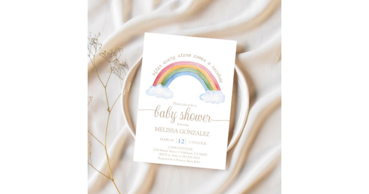 Rainbow Baby Baby Shower Invitation | Zazzle