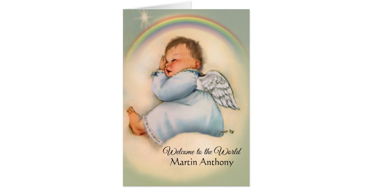 Rainbow Baby Boy Angel Religious Scripture Verse | Zazzle