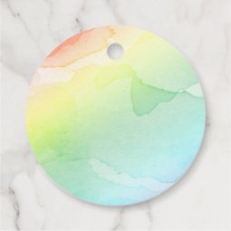 Rainbow Baby Shower Favor Tags | Zazzle