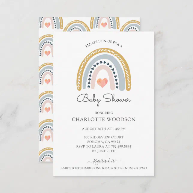 Rainbow Baby Shower Invitation | Zazzle