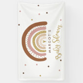 Rainbow Baby Shower Muted Pastel Rainbow Welcome Banner | Zazzle