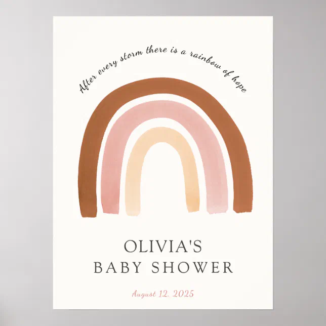 Rainbow Baby Shower Welcome Sign | Zazzle