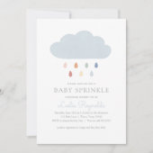 Rainbow Baby Sprinkle Rain Cloud Baby Shower Invitation | Zazzle