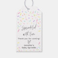 Rainbow Baby Sprinkle Thank You Gift Tags | Zazzle