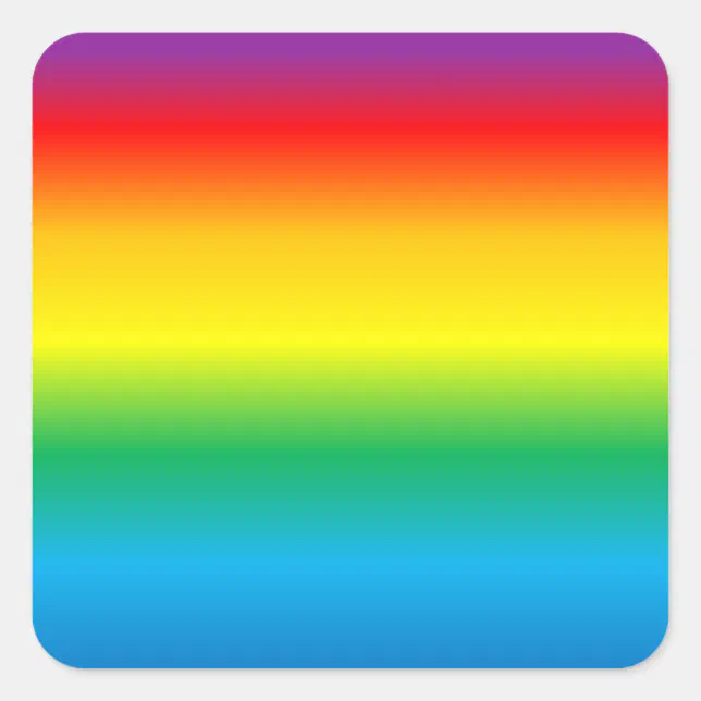rainbow background colourful square sticker | Zazzle