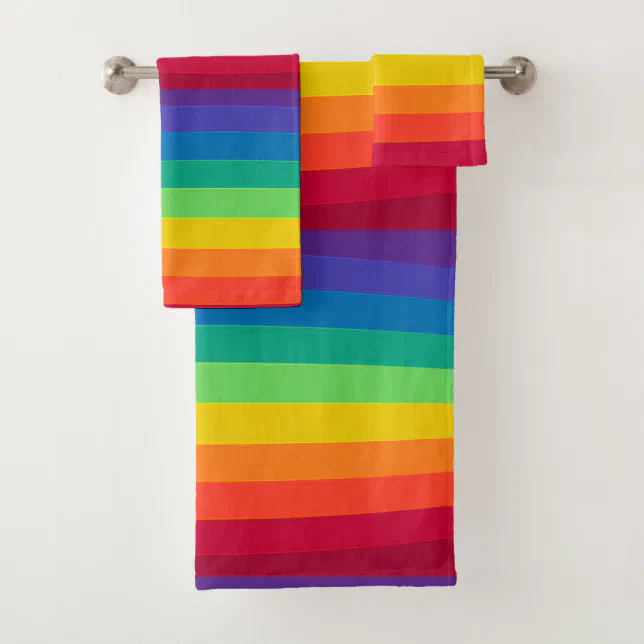 Rainbow Bath Towel Set | Zazzle