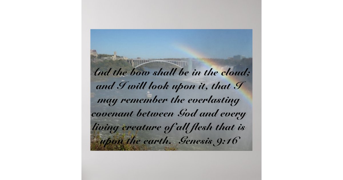 Rainbow Bible Scripture Poster | Zazzle
