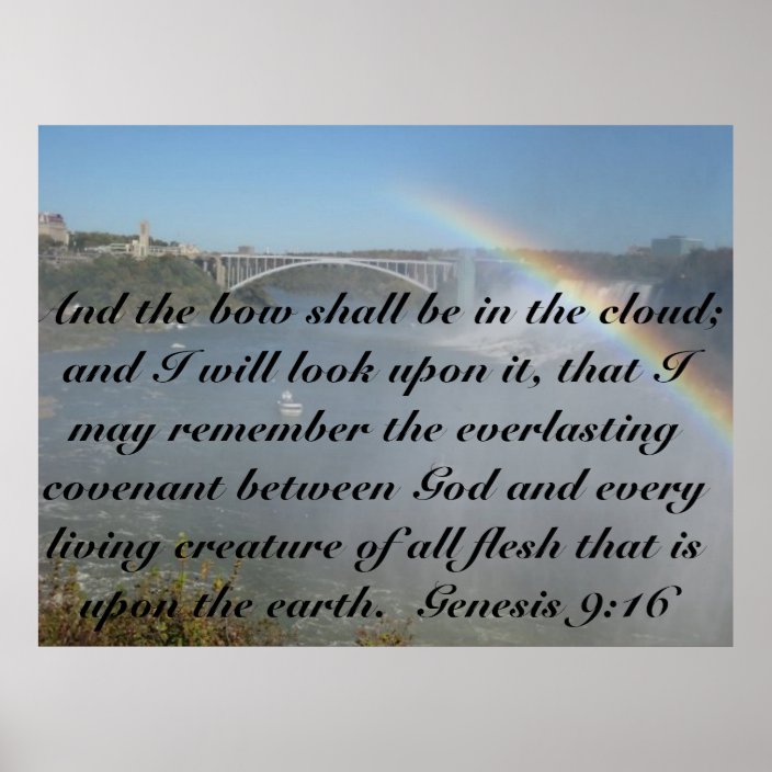 Rainbow Bible Scripture Poster | Zazzle.com