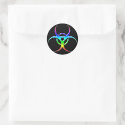 Rainbow Biohazard Symbol - Sticker | Zazzle