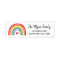 Rainbow birthday invite Return Address Label | Zazzle