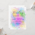 Rainbow Birthday, , Watercolor, Rainbow Party, Invitation | Zazzle