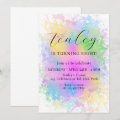 Rainbow Birthday, , Watercolor, Rainbow Party, Invitation | Zazzle