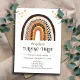 Rainbow Boho Animal Print 3rd Birthday Invitation | Zazzle