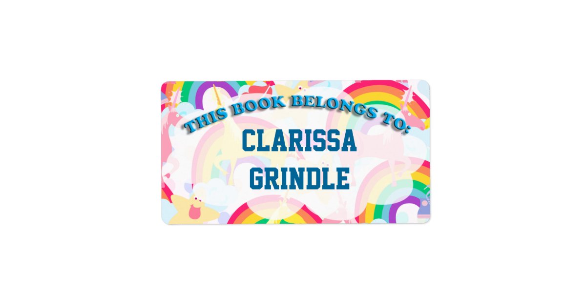 Rainbow Book Labels | Zazzle