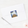 Rainbow Bridge Memorial for Rabbits Square Sticker | Zazzle