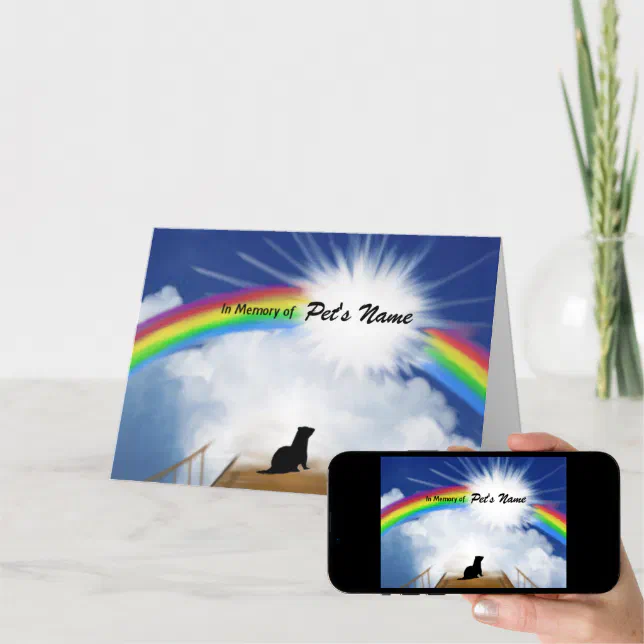 Rainbow Bridge Memorial Poem for Ferrets Card | Zazzle