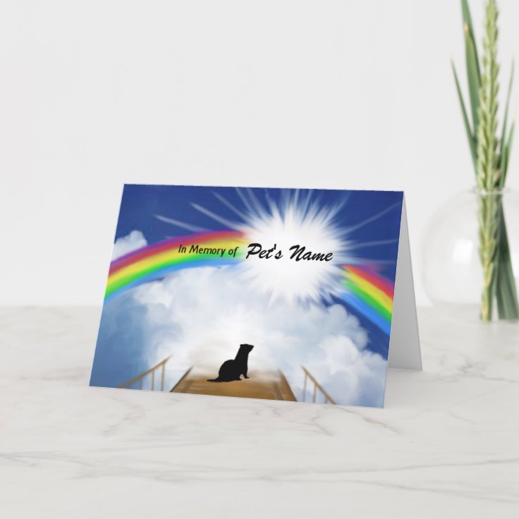 Rainbow Bridge Memorial Poem for Ferrets Card | Zazzle