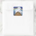 Rainbow Bridge Memorial Poem for Ferrets Square Sticker | Zazzle